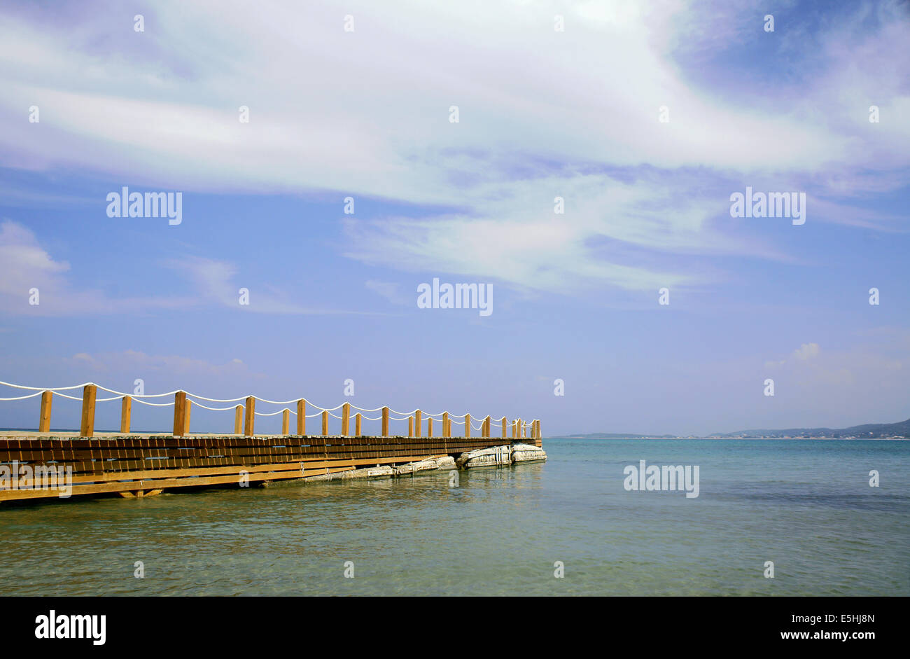 pier on the Greek island of Corfu Stock Photo - Alamy
