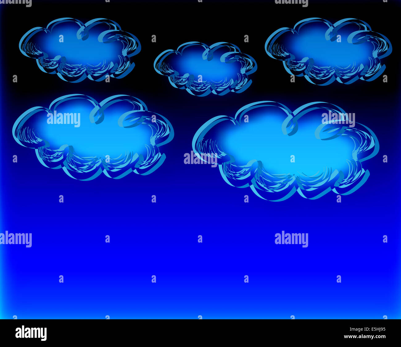 Hand drawing sky with clouds Stock Photo - Alamy
