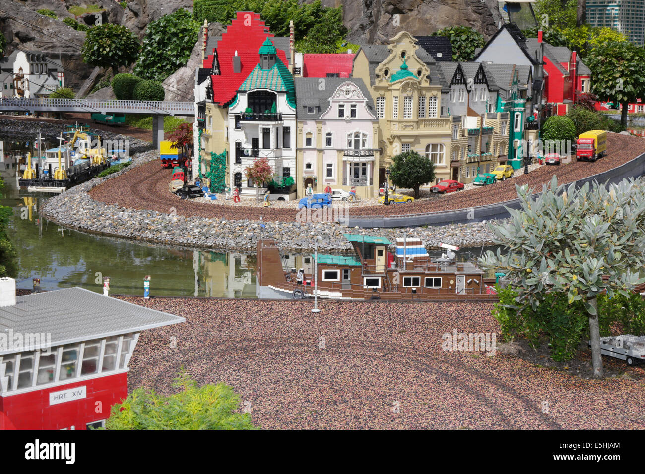 Small town scene Stock Photo - Alamy
