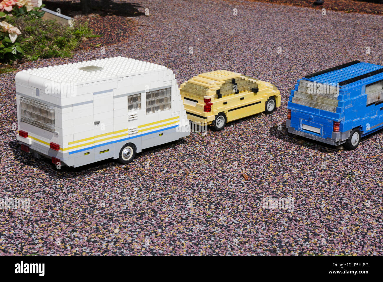 Small town summer traffic Stock Photo - Alamy