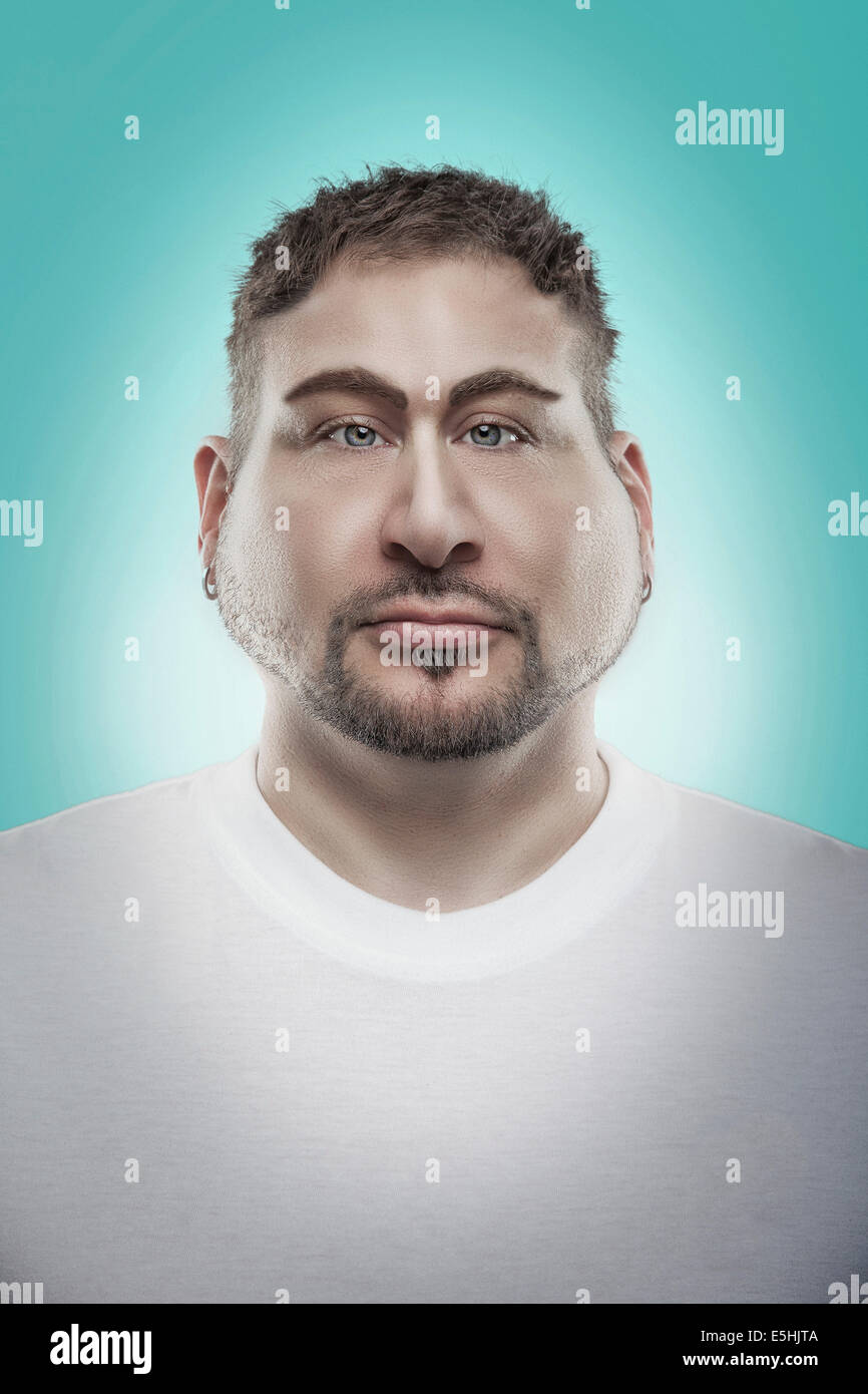 Young man, comic-style self-portrait by photographer Daniel Hohlfeld ...