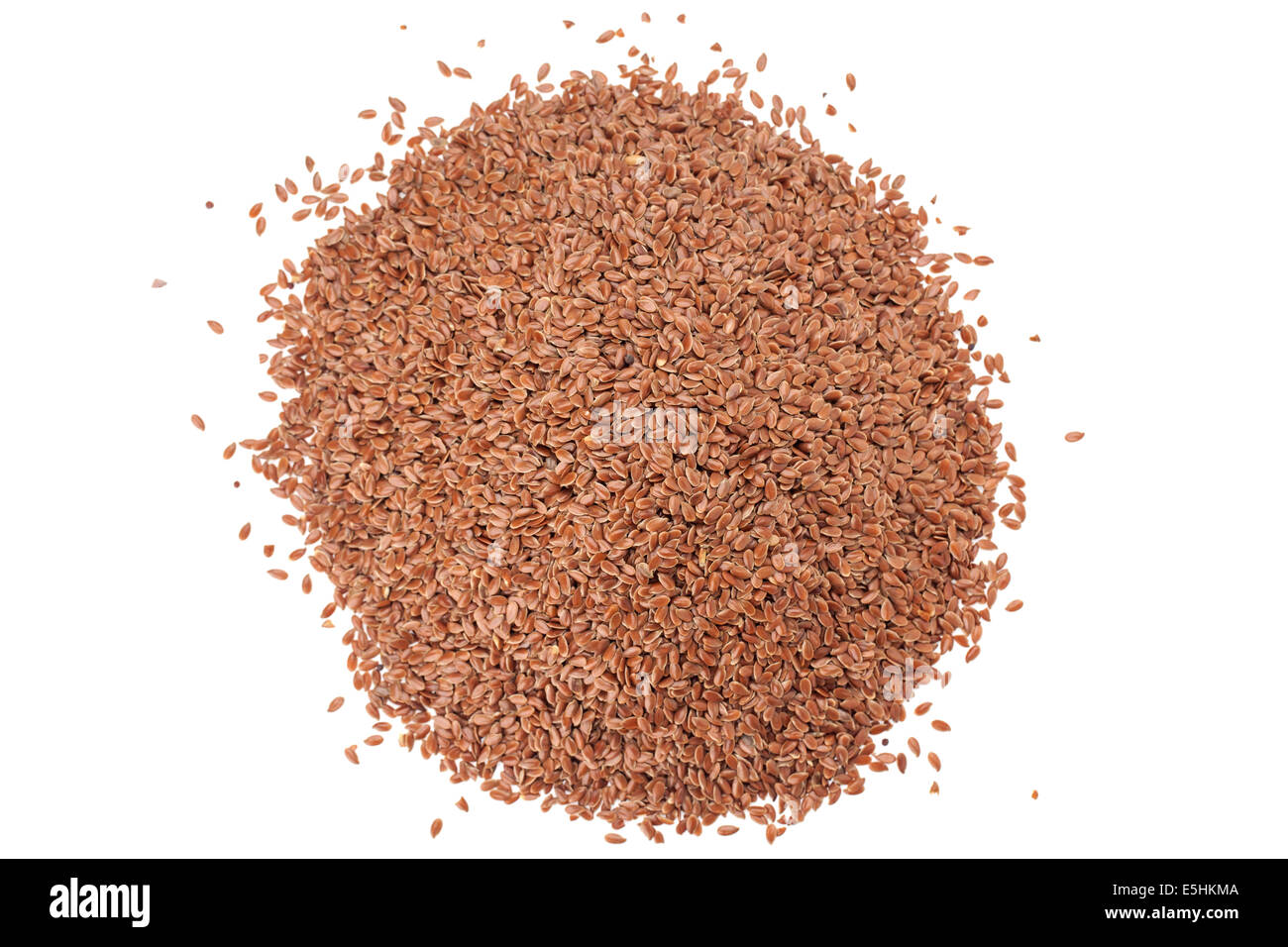 Brown Linseed or Flax seed isolated on white background Stock Photo - Alamy