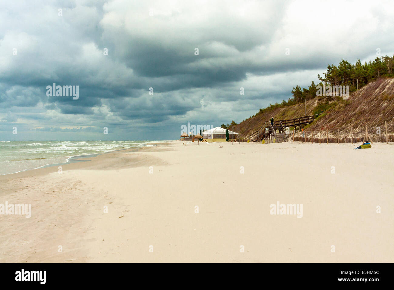 Beach entrance in Bialogora, Poland Stock Photo - Alamy