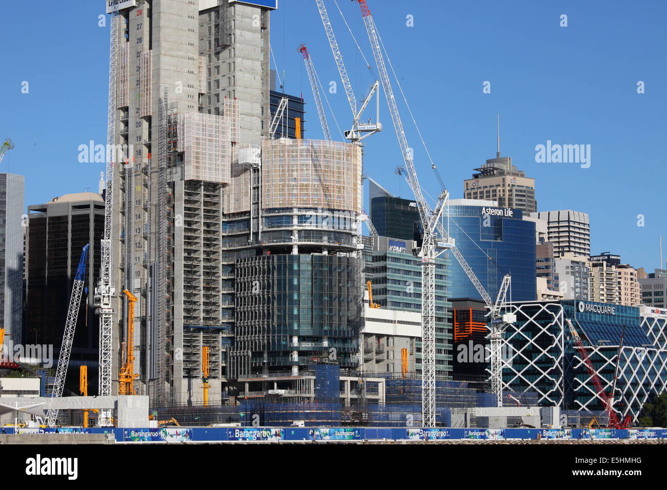 BARANGAROO SYDNEY HARBOUR CONSTRUCTION SITE Stock Photo - Alamy