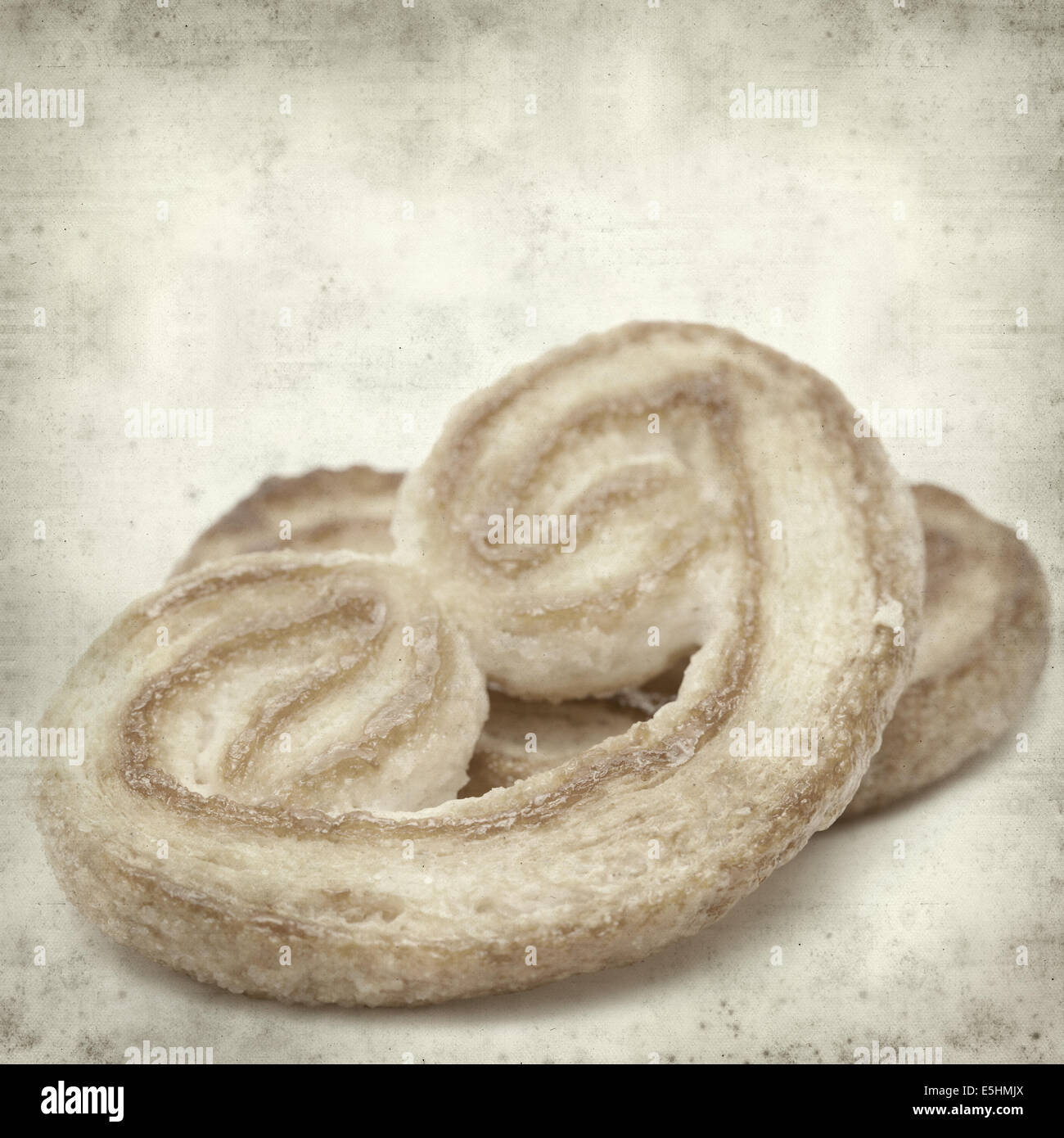 textured old paper background with palmera biscuit Stock Photo - Alamy