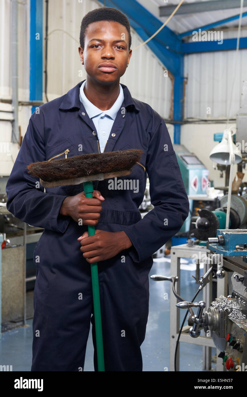 Man Sweeping Factory Floor High Resolution Stock Photography and Images ...