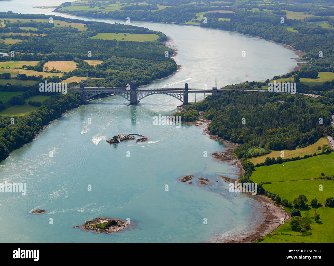 Anglesey bridge from the air hi-res stock photography and images - Alamy