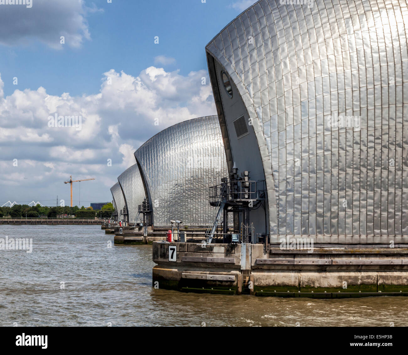Thames Barrier, River Thames, London - stops flooding and defends the ...