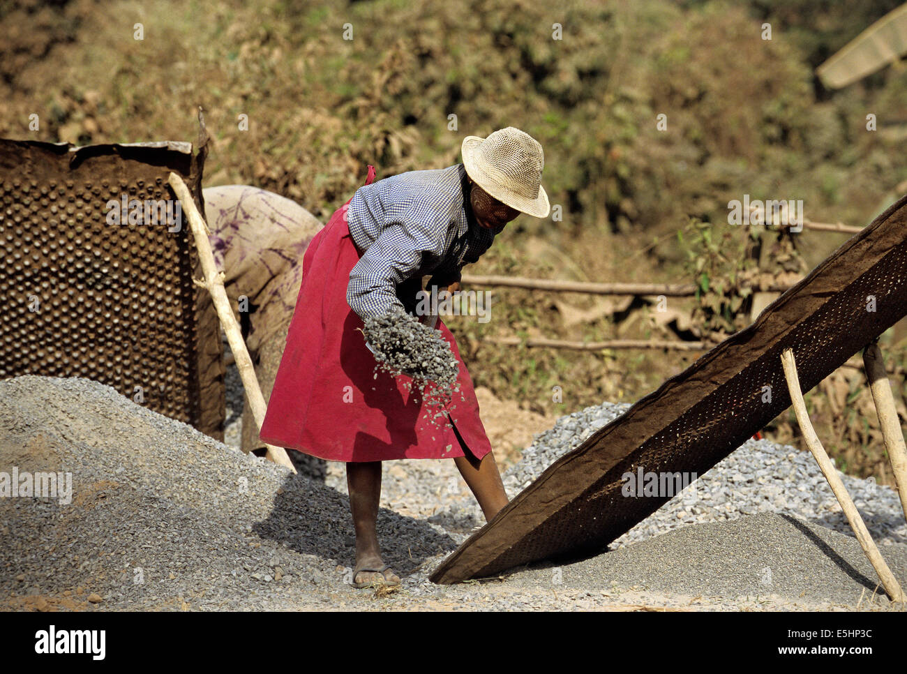 Child work on a road construction in Myanmar (Burma Stock Photo - Alamy