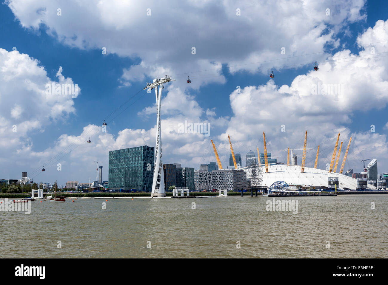 The O2 Arena (The Dome or Millenium Dome) and the Emirates airline ...