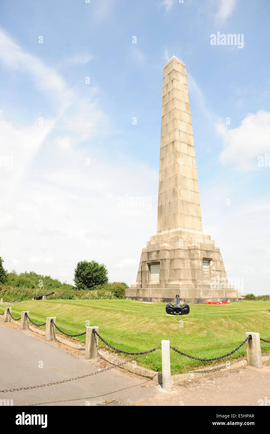White Cliffs of Dover, Kent, UK. 1st Aug, 2014. A monument to The Dover ...