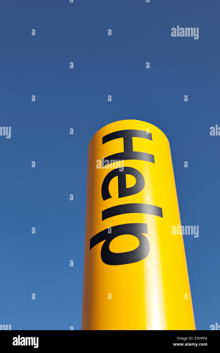 Blue and yellow sign hi-res stock photography and images - Alamy