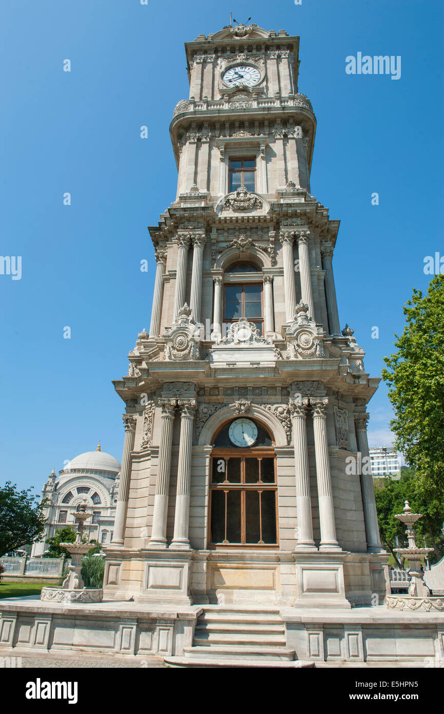 Detail of ornate old ottoman clock tower in istanbul turkey Stock Photo ...