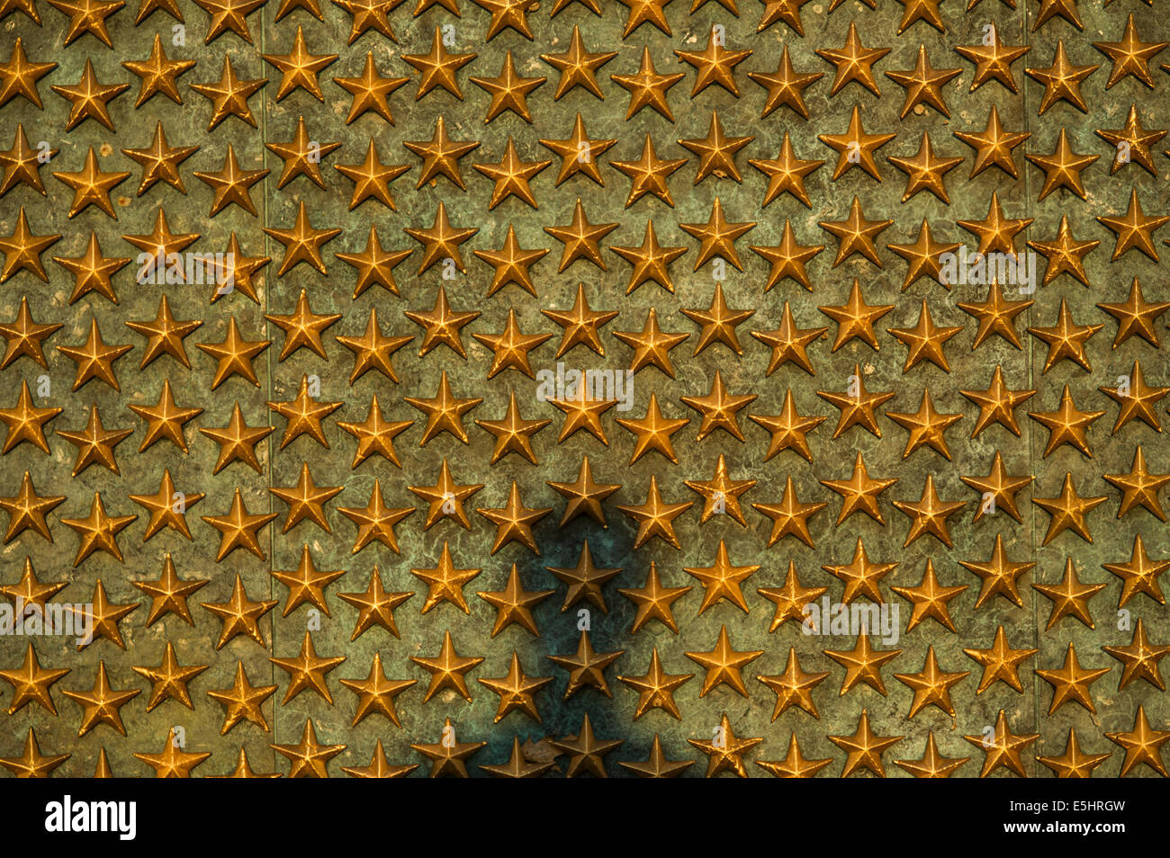 A shadow appears on the wall of stars at the National World War II ...