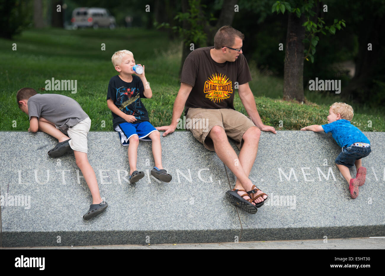 Ezekiel, Malachi, Gideon and their father Ryan Finkheiner, visit the ...