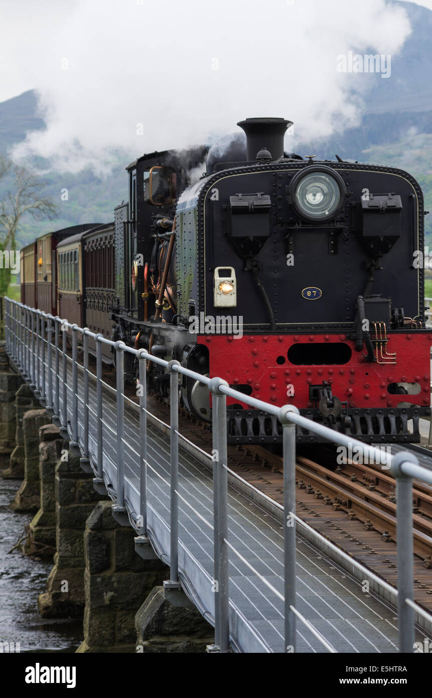 Welsh Highland Railways steam locomotive Number 87 Stock Photo - Alamy