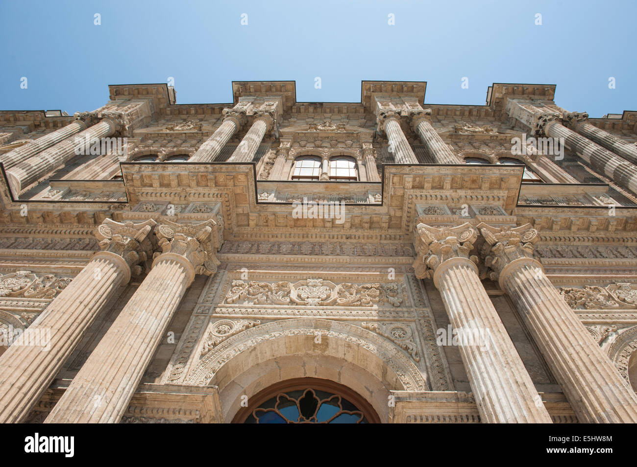 Detail of ottoman architecture at main building in Dolmabahce Palace ...