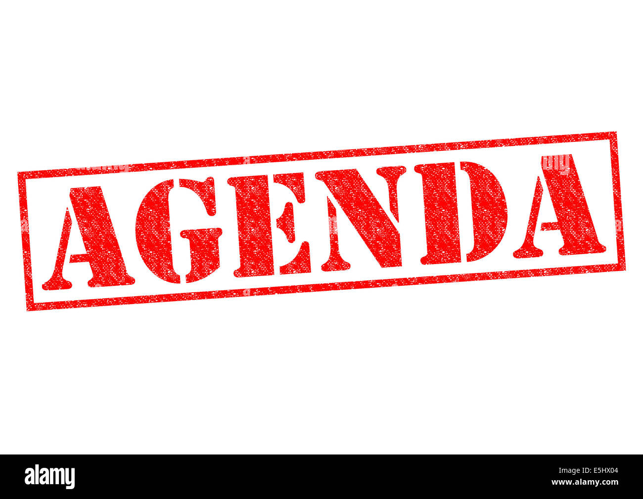 AGENDA red Rubber Stamp over a white background Stock Photo - Alamy