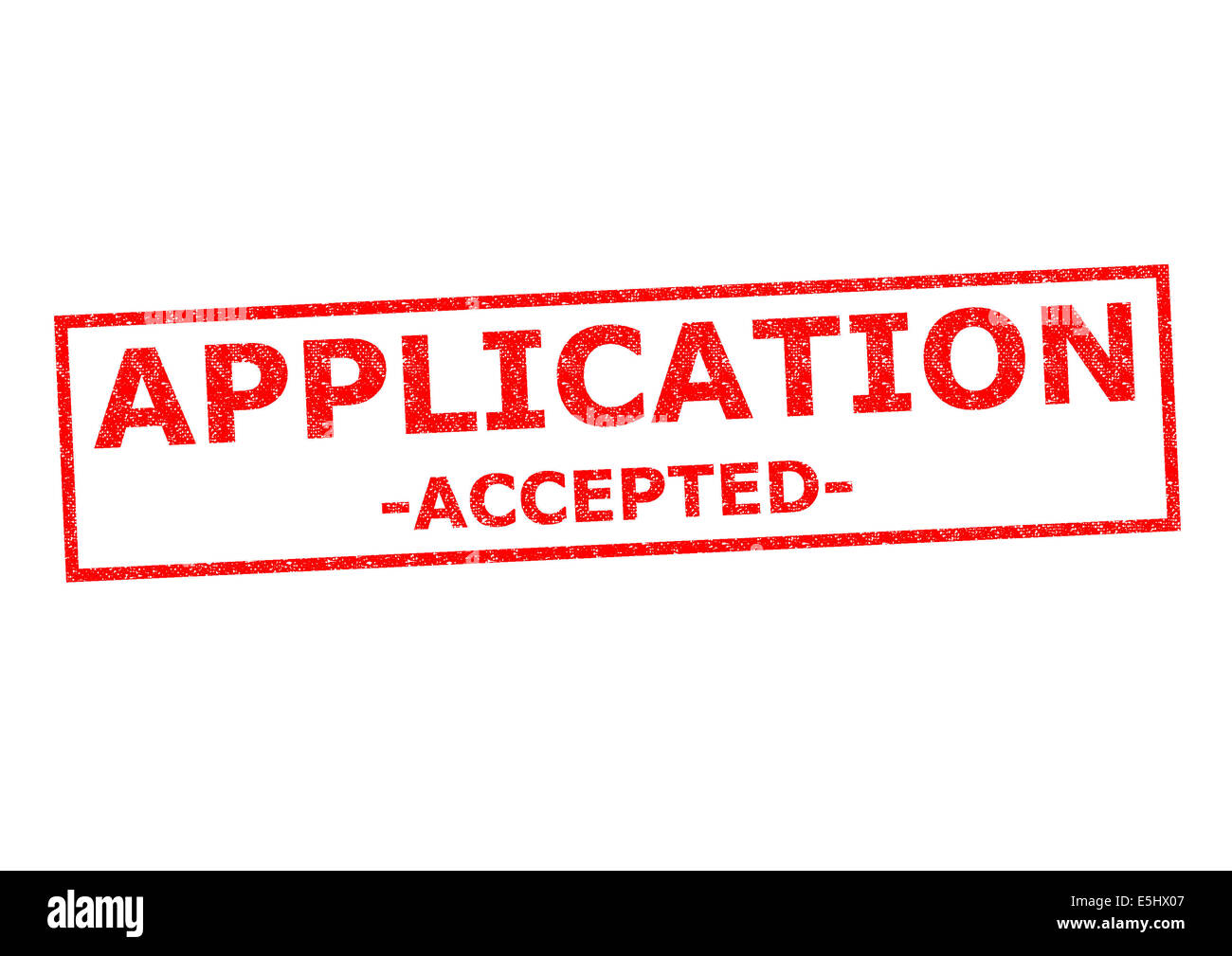 APPLICATION ACCEPTED red Rubber Stamp over a white background Stock ...