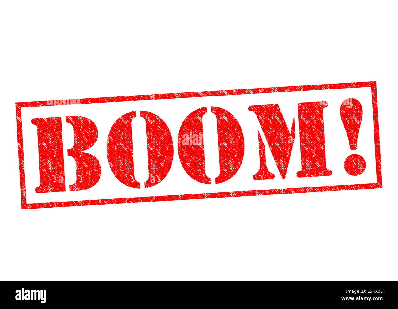BOOM! red Rubber Stamp over a white background Stock Photo - Alamy