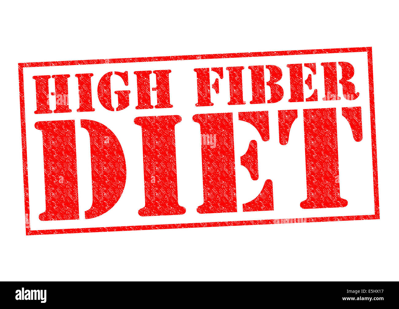 HIGH FIBER DIET red Rubber Stamp over a white background Stock Photo ...