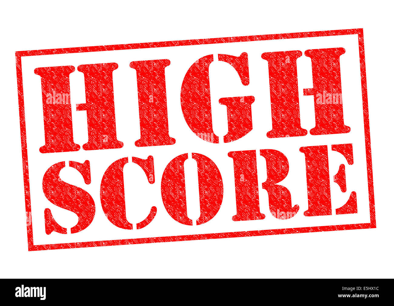 HIGH SCORE red Rubber Stamp over a white background Stock Photo - Alamy