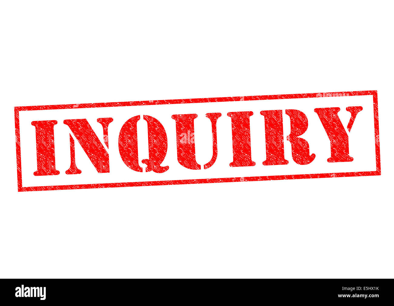 INQUIRY red Rubber Stamp over a white background Stock Photo - Alamy