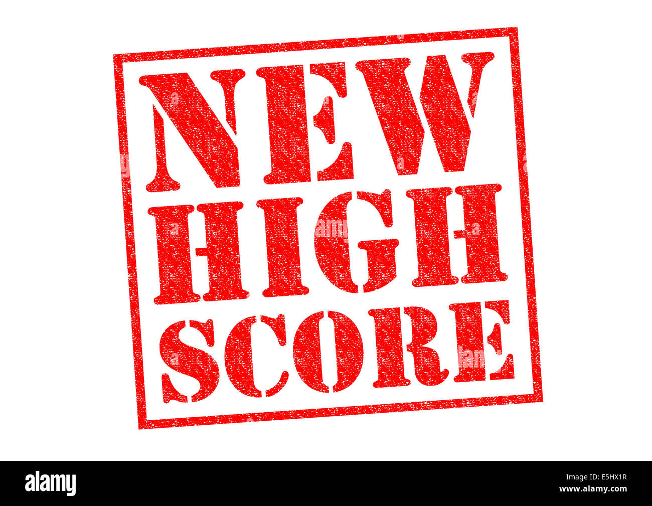 NEW HIGH SCORE red Rubber Stamp over a white background Stock Photo - Alamy