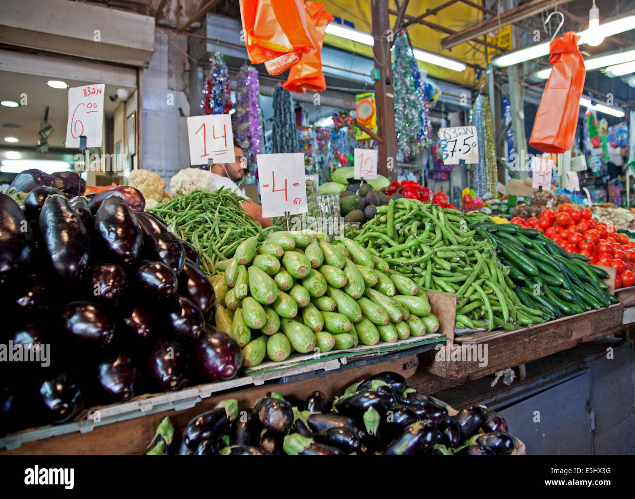 Display of vegetables in Carmel Market (Shuk Ha-Carmel), off Allenby ...