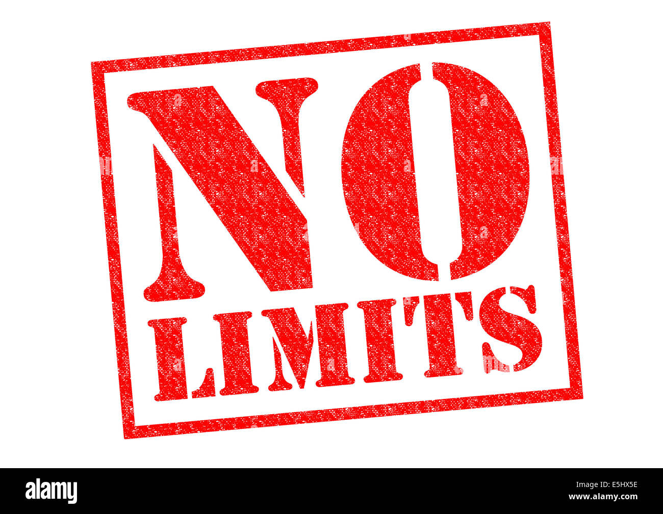 NO LIMITS red Rubber Stamp over a white background Stock Photo - Alamy