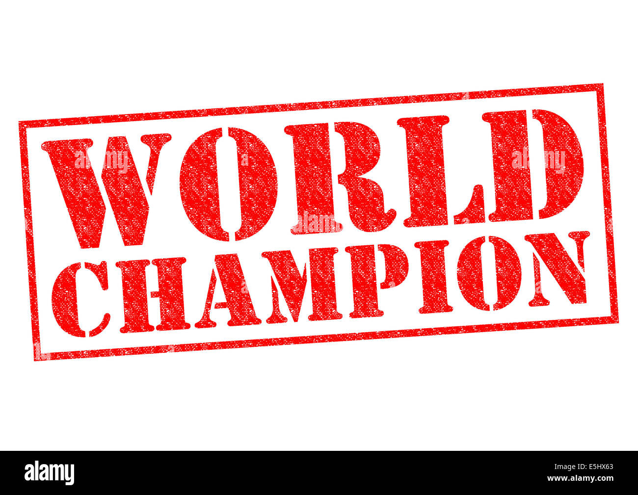 WORLD CHAMPION red Rubber Stamp over a white background Stock Photo - Alamy