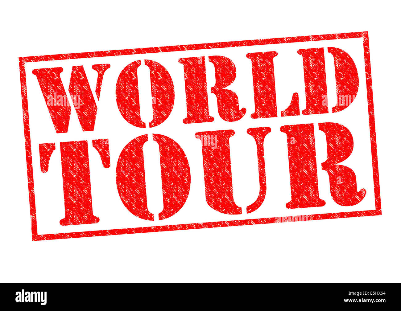 WORLD TOUR red Rubber Stamp over a white background Stock Photo - Alamy