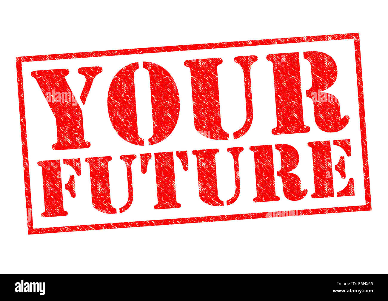 YOUR FUTURE red Rubber Stamp over a white background Stock Photo - Alamy