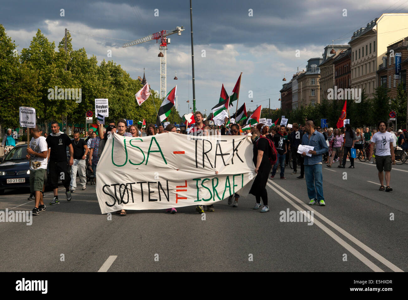 Copenhagen, Denmark. 31st July, 2014. Some 400 people demonstrates at ...