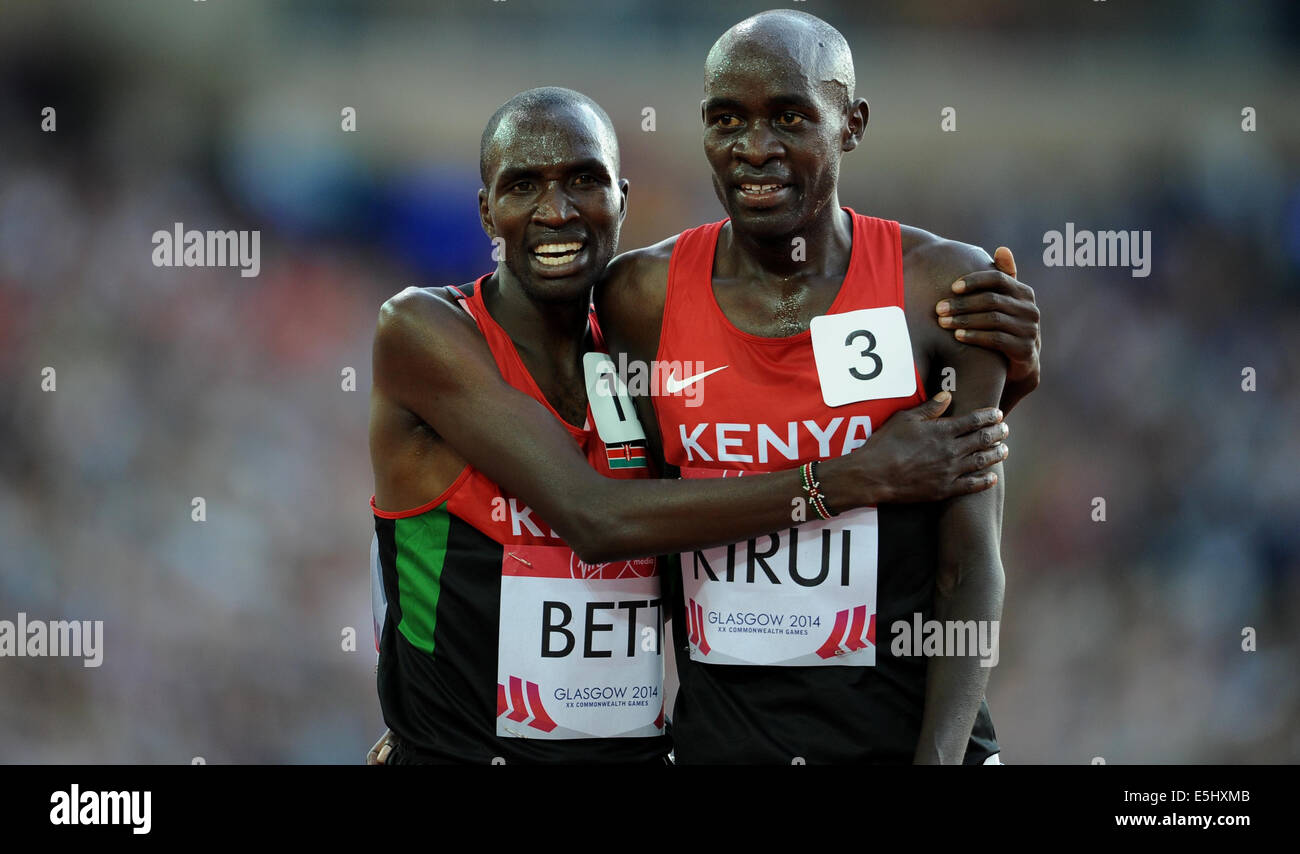 JOSPHAT KIPKOECH BETT PETER K MEN'S 10000M FINAL HAMPDEN PARK GLASGOW SCOTLAND 01 August 2014 ...