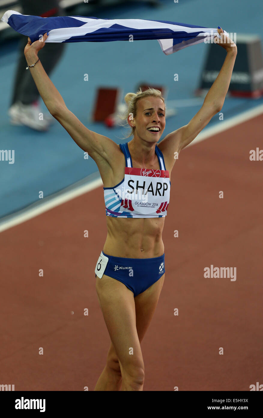 LYNSEY SHARP 800M FINAL HAMPDEN PARK GLASGOW SCOTLAND 01 August 2014 Stock Photo - Alamy