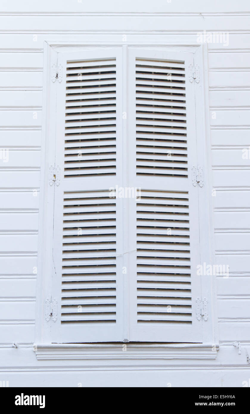 White Wooden Window Stock Photo - Alamy