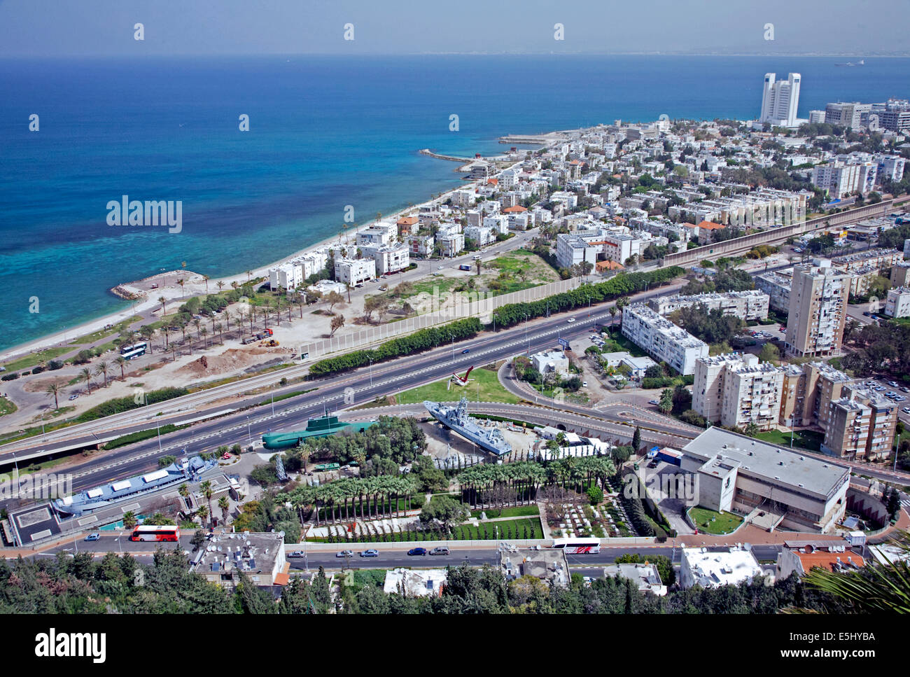 Aerial view of Haifa Bay and surroundings, Haifa, Israel Stock Photo ...