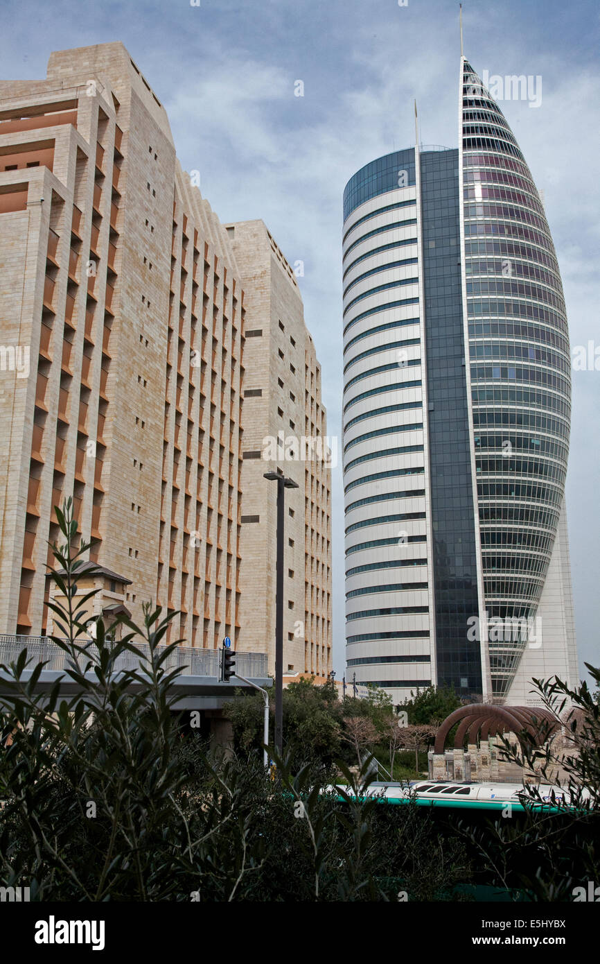 The Sail Tower, part of Haifa's District Government Center, Haifa ...