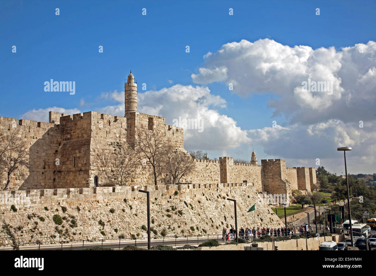 The Tower of David and the City Wall in the Old City, Jerusalem, Israel ...