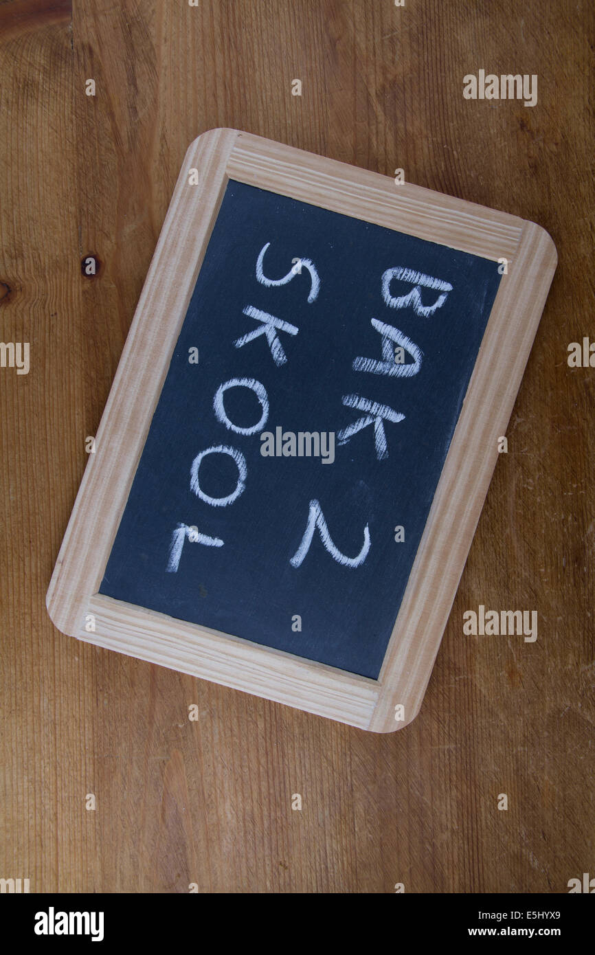 On replica writing slate used in Victorian UK schools ‘Back to School ...