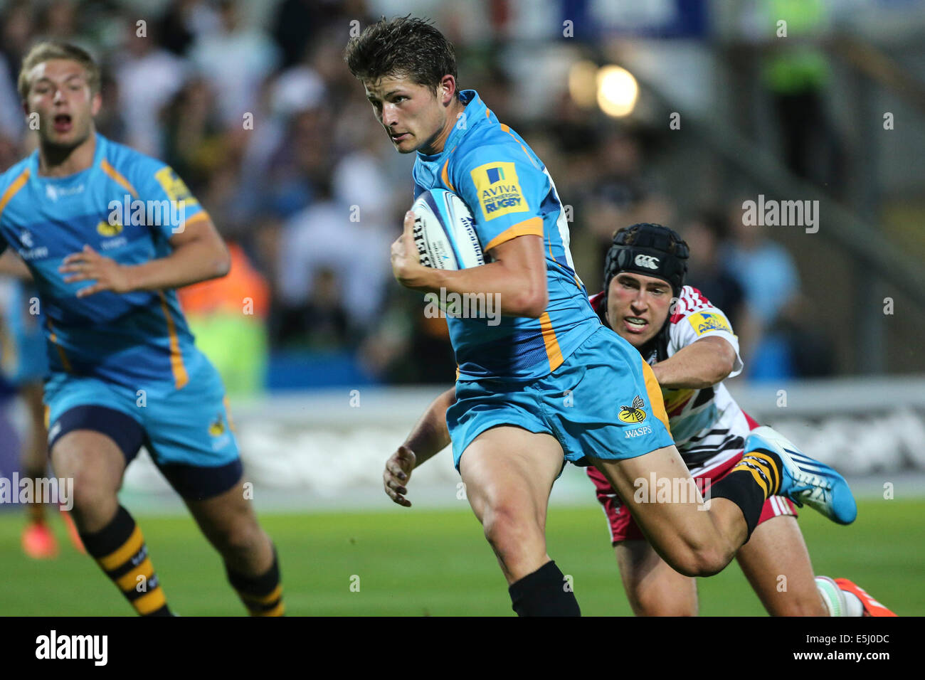 Northampton, UK. 01st Aug, 2014. Premiership Rugby 7s. Group C. Piers O ...