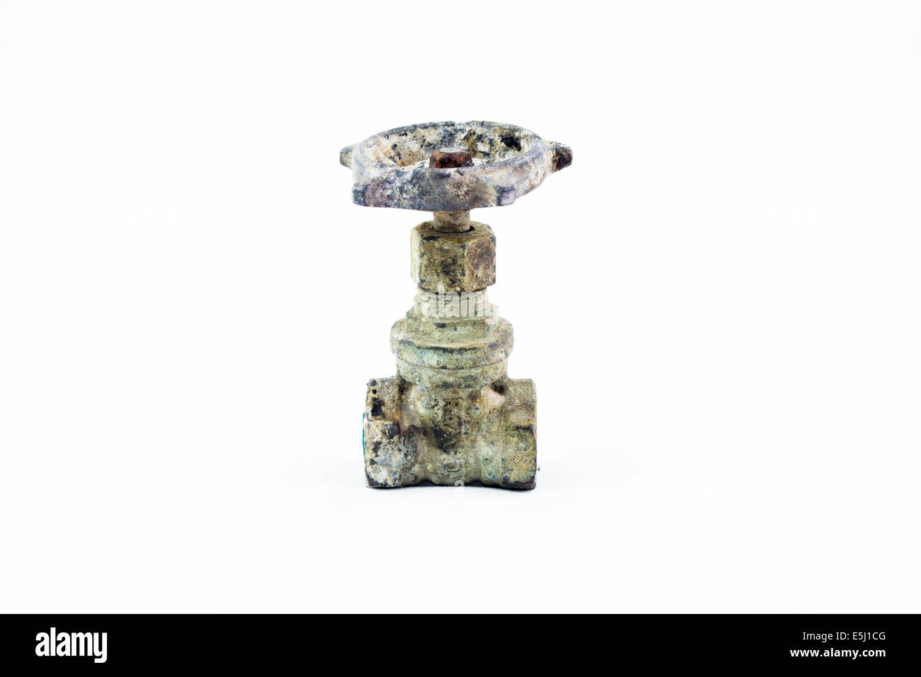 Old rusty valve for radiator isolated on white background Stock Photo ...
