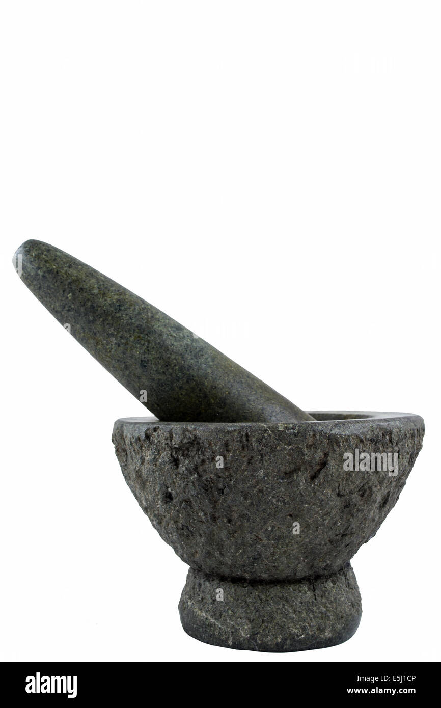 Old mortar on white background Stock Photo - Alamy