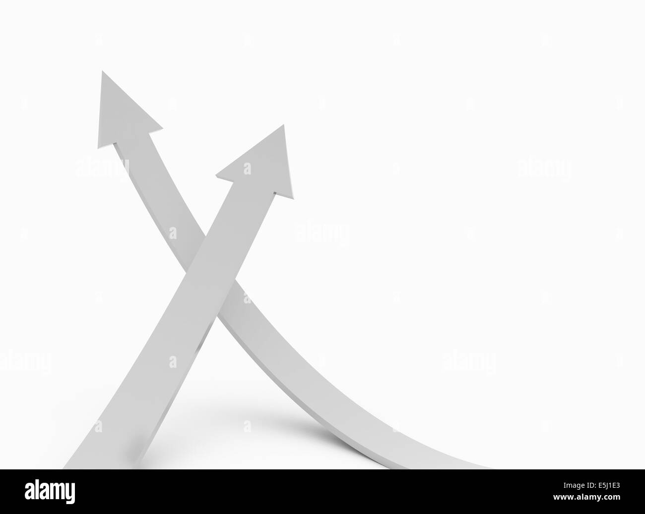 Arrows rising isolated on white background Stock Photo - Alamy