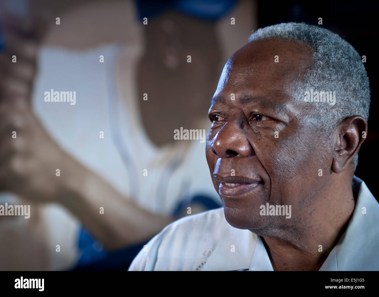Baseball legend Hank Aaron portrait Stock Photo - Alamy