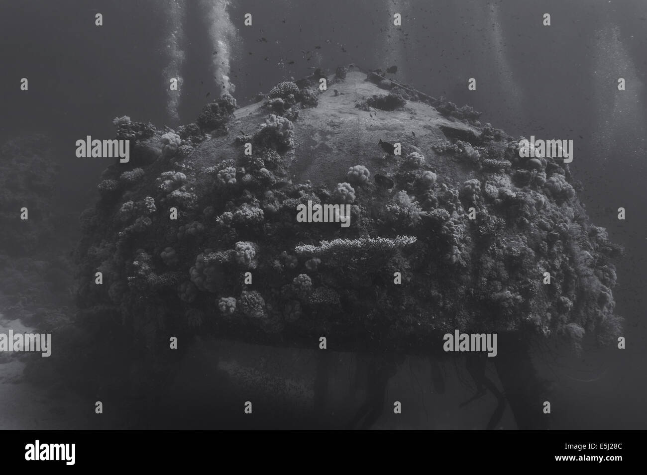 Remains of Précontinent II, Conshelf II in the Red Sea off Sudan coast ...