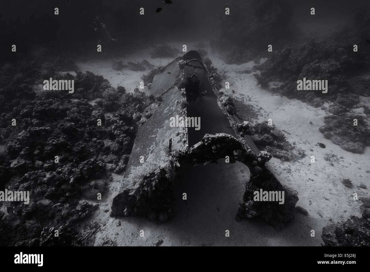 Remains of Précontinent II, Conshelf II in the Red Sea off Sudan coast ...