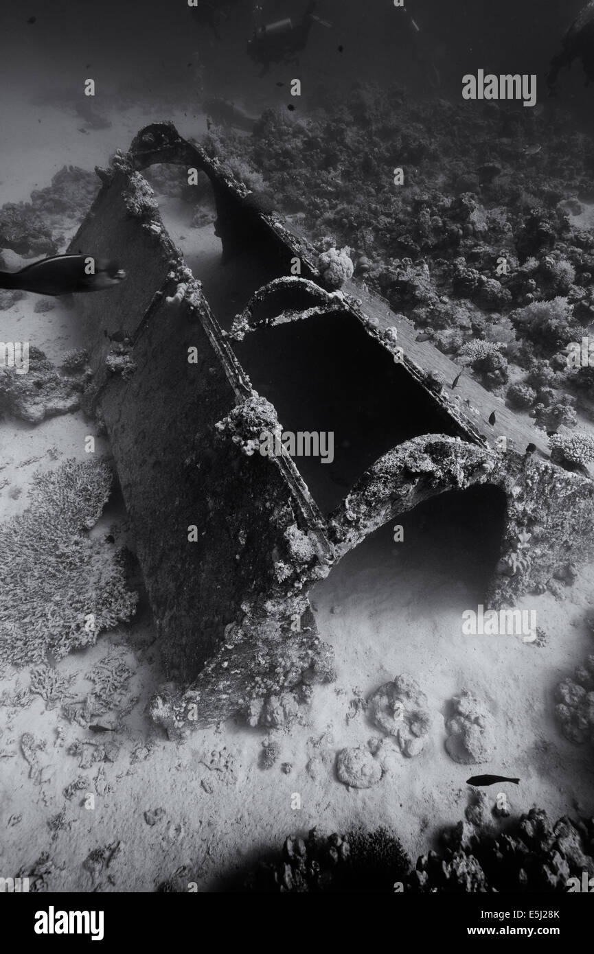 Remains of Précontinent II, Conshelf II in the Red Sea off Sudan coast ...
