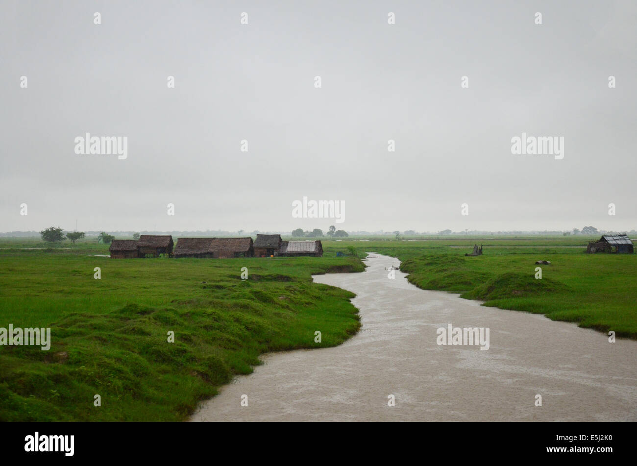 House on paddy field located in Bago, Myanmar Stock Photo - Alamy